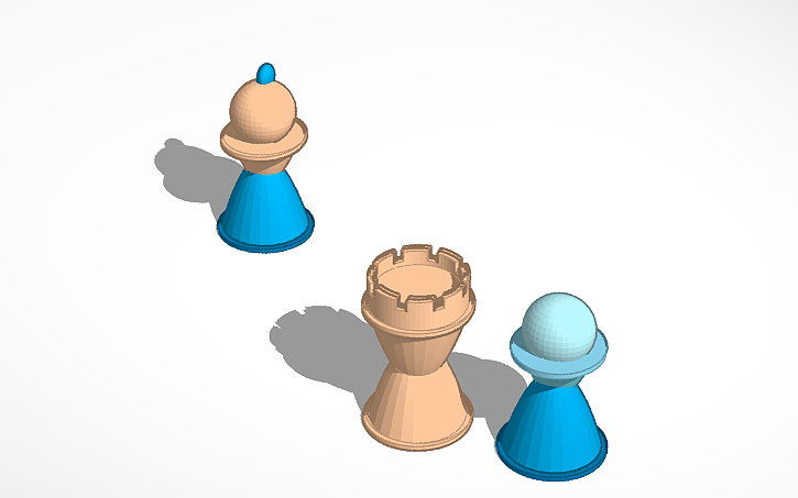 3D design piese sah - Tinkercad