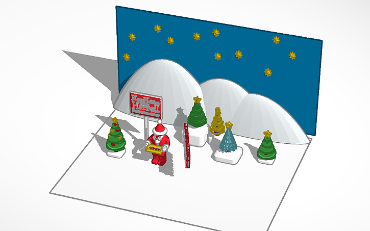 3D design Christmas card - Tinkercad