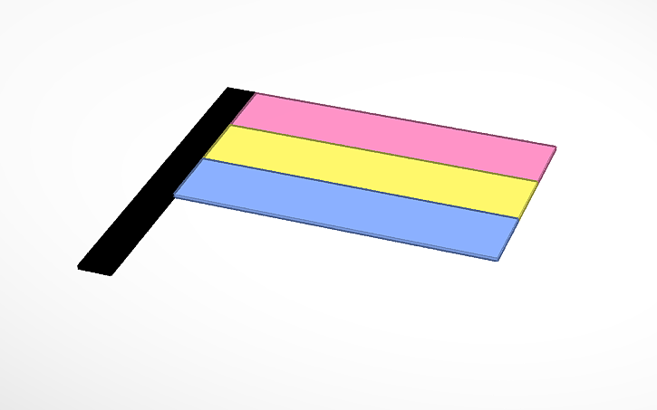 3D design pan flag - Tinkercad