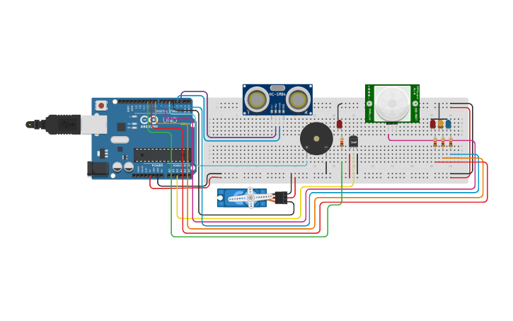 Circuit design Smart Home System - Tinkercad
