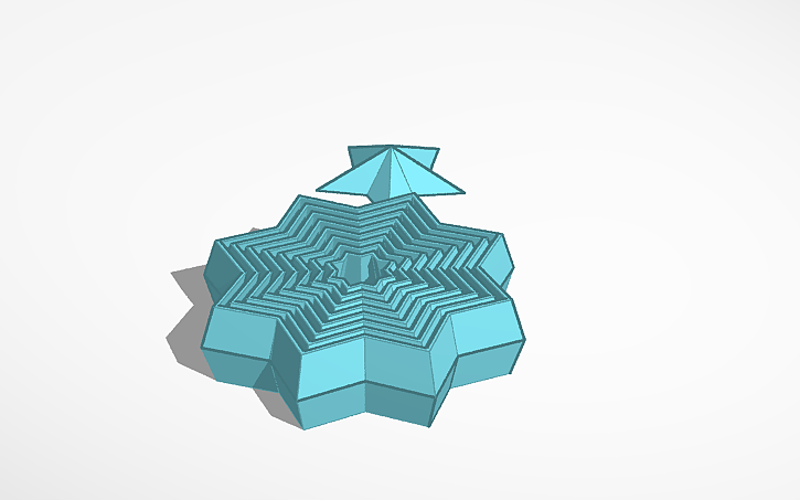 3D design Easy Star Fidget Template and Tutorial - Tinkercad