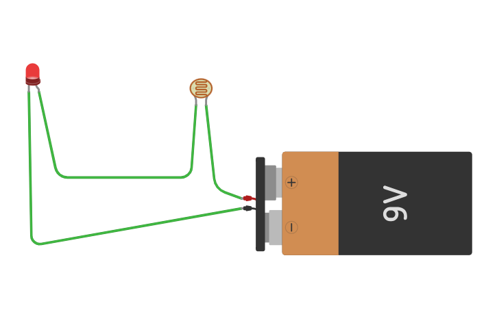 Circuit design LDR without microcontroller - Tinkercad