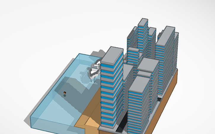3D design Copy of Tinkercad city 2! - Tinkercad