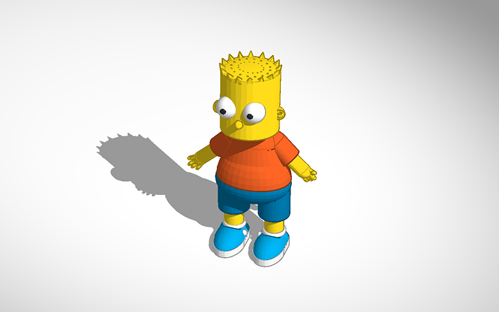 3D design Bart Simpson - Tinkercad