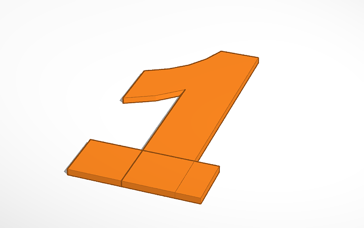 3D design Number One - Tinkercad
