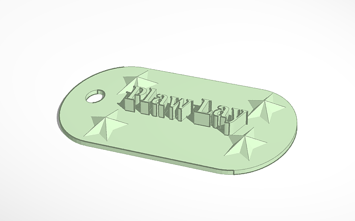 3D design Custom Keychain Design - Tinkercad