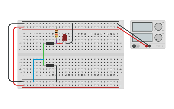Circuit Design Not Gate Using Drl Tinkercad