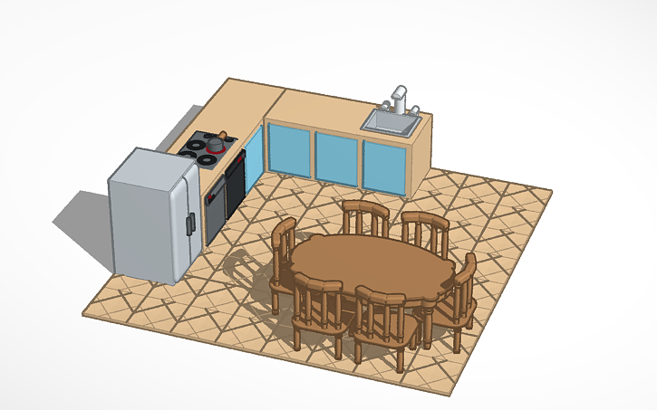 3D design kitchen - Tinkercad
