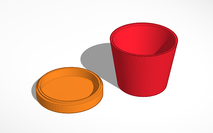 3D design Dose mit deckel - Tinkercad
