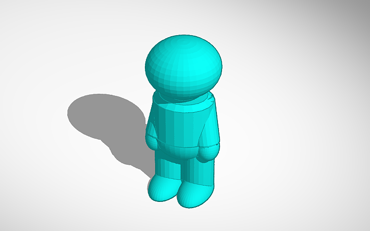 3D design cyan character - Tinkercad