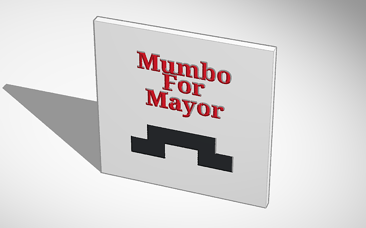 3D design Mumbo for mayor - Tinkercad