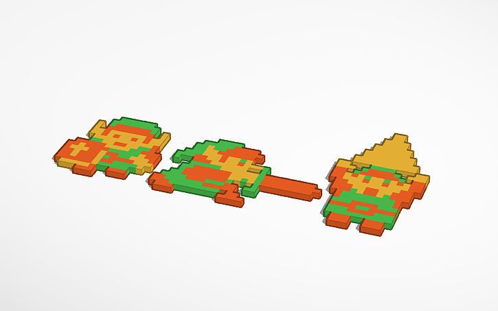 3D design Nintendo NES 8-bit Link - Tinkercad