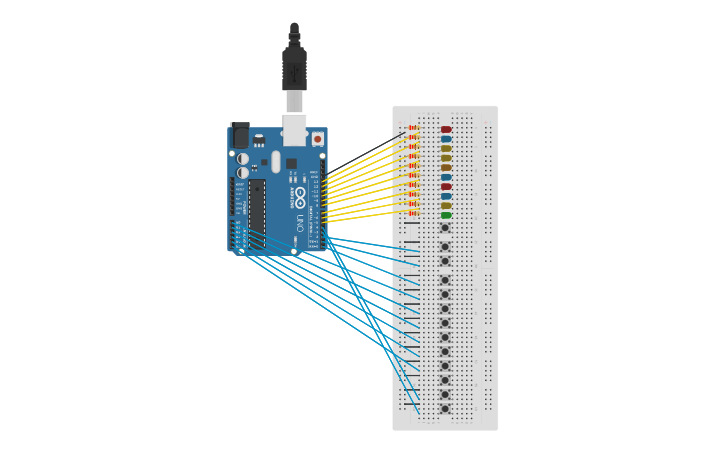 Circuit design Coffee Machine - Tinkercad