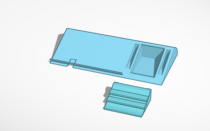 3D design Nintendo DSI charging dock with storage hole - Tinkercad