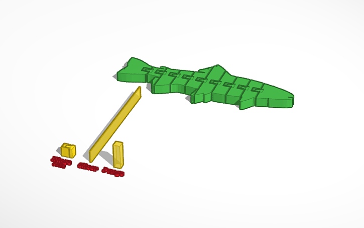 3D design SVG silhouette with print in place hinge - Tinkercad