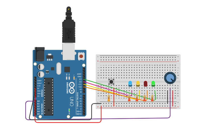 Circuit Design Leds Tinkercad