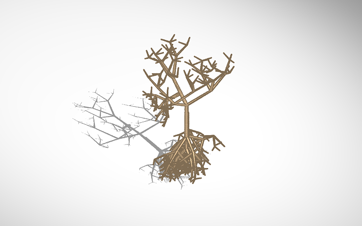 3D design mangrove tree - Tinkercad