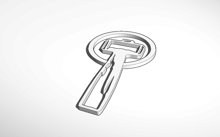 3D design Sledge Hammer Gun Logo - Tinkercad