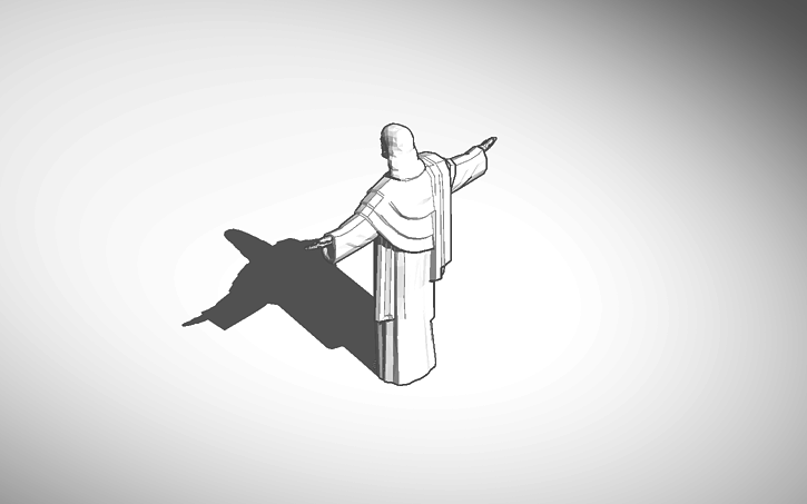 3D design Christ Redeemer of peace - Tinkercad