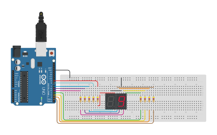 Circuit design Aniruddh Rao: (Counting From 1-10) - 7 Segment Display ...