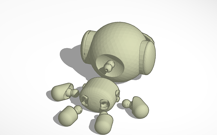 3D design movable figure - Tinkercad