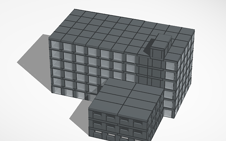 3D design Copy of Destructible office building with parking garage ...
