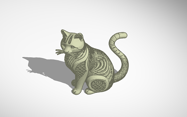 3D design cat - Tinkercad