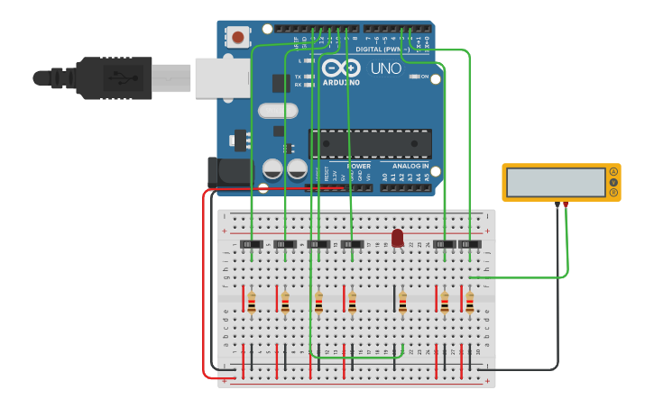 Circuit design MUX 74LS153 - Tinkercad