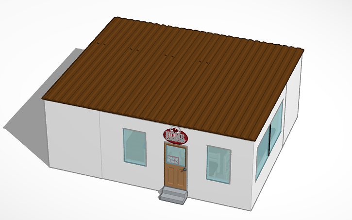3D design Restaurant Project Model - Tinkercad