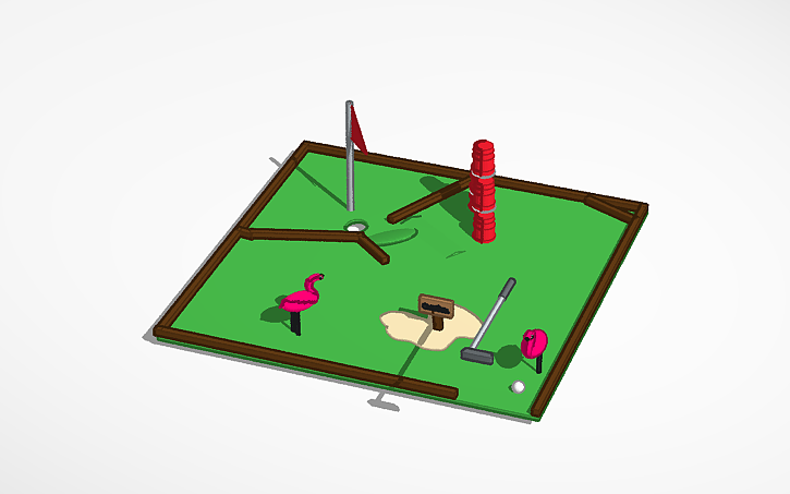3D design Mini Golf Course - Tinkercad