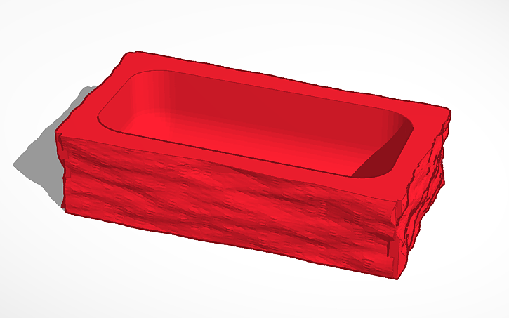 3D design stone trough - Tinkercad