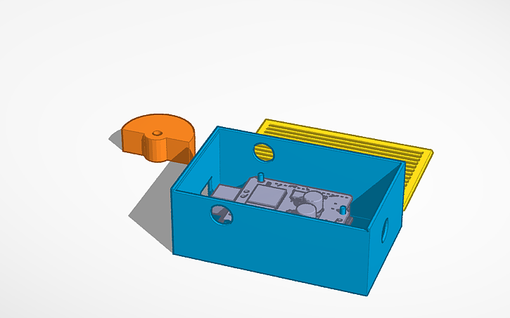 3D design Case para Arduino e shield motor vibracao - Tinkercad
