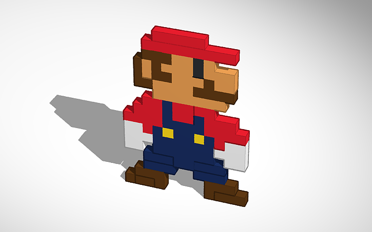 3D design pixel Mario - Tinkercad