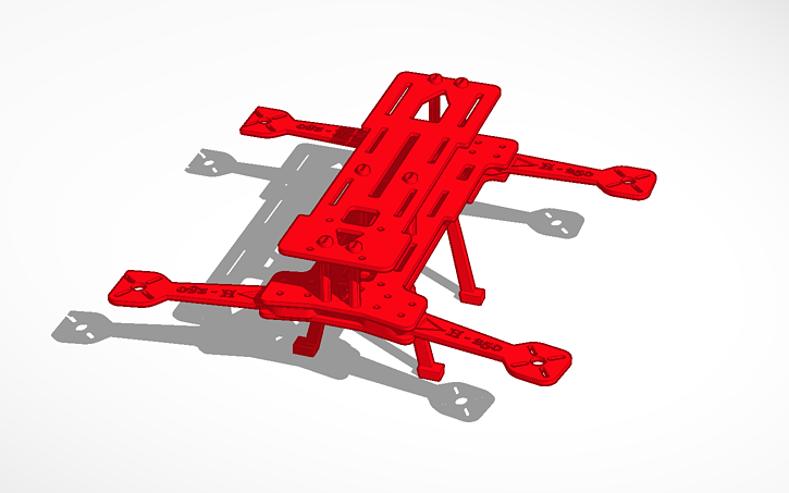 3D design 3D Drone Frame Model - Tinkercad