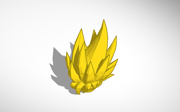 3D design super saiyan - Tinkercad
