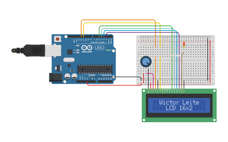Circuit design LCD 16x2 - Arduino (21/09/2024) - Tinkercad