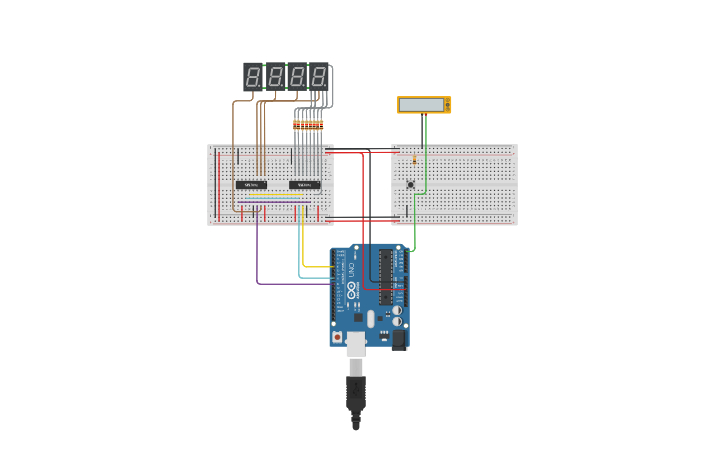 Circuit design 3 min timer, use switch - Tinkercad