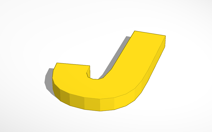 3D design The letter J - Tinkercad