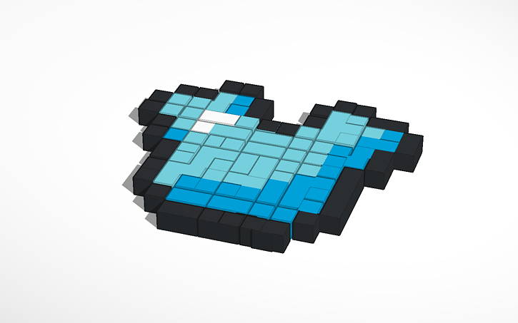 3D design Minecraft Diamond Chestplate - Tinkercad