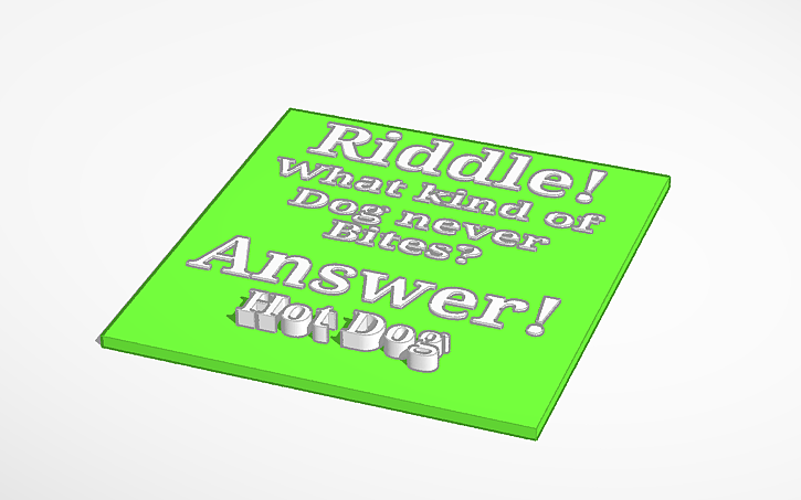 3D design Copy of Riddle! (Part 4) - Tinkercad