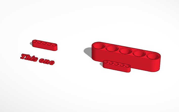 3D design Lego Beam - Tinkercad