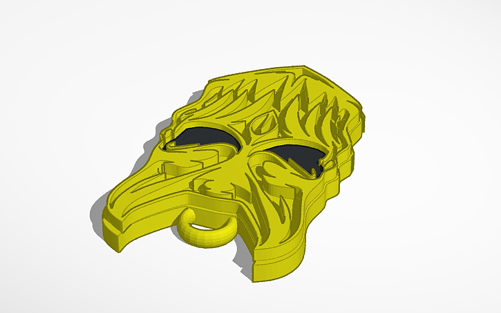 3D design slaughter to prevail mask keychain - Tinkercad