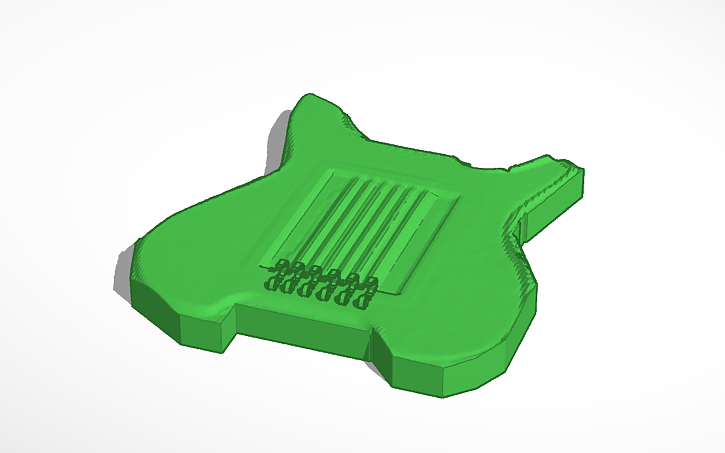 3D design 3D-Printed Guitar - Tinkercad