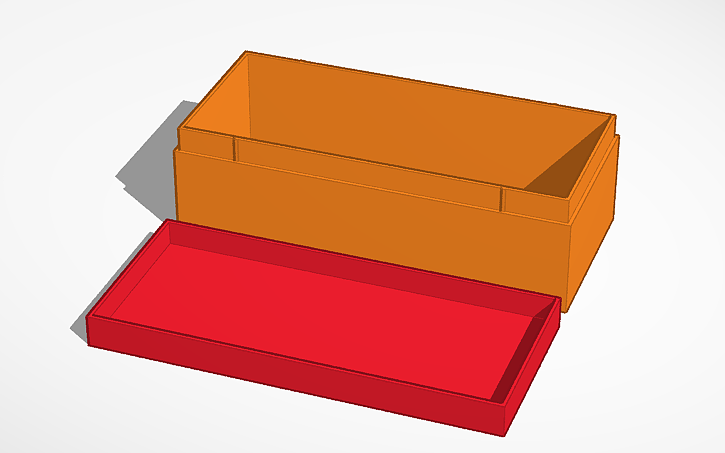 3D design Project Box 99x44x38 with LCD 2X16 - Tinkercad