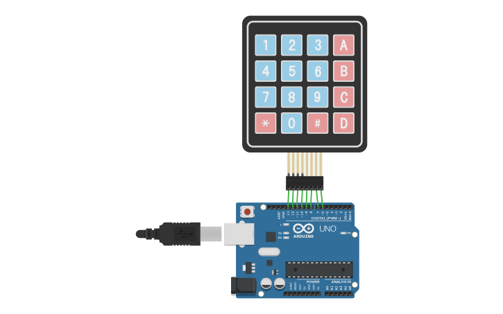 Circuit design 890_P4_Keypad - Tinkercad