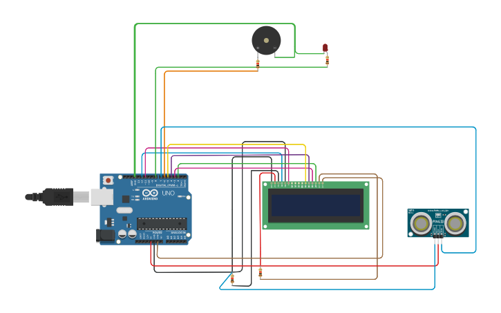 Circuit design Arduino #3 – Ultrasonic Sensor - Tinkercad