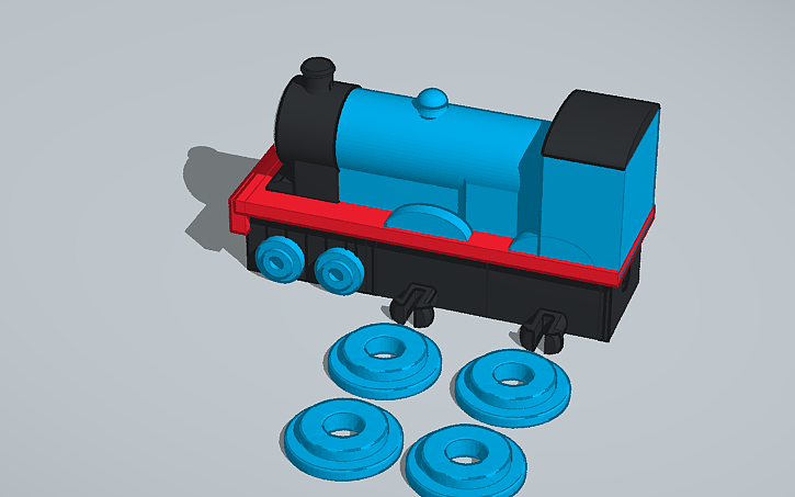 3D design Edward (wooden engine) - Tinkercad
