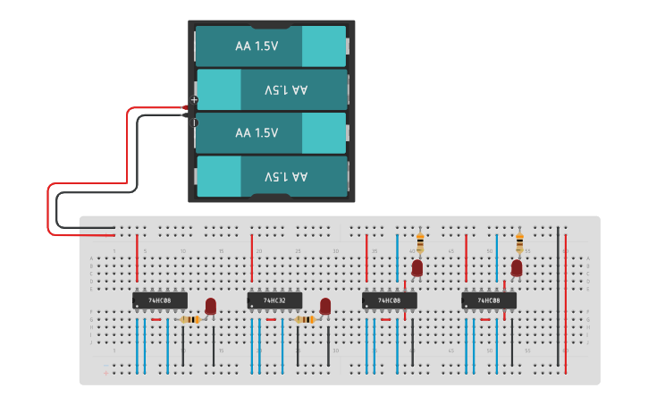 Circuit design 3 and 4 Input AND and OR Gate - Tinkercad