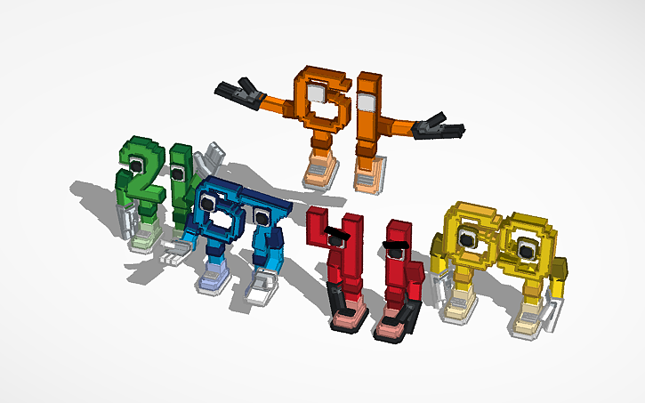 3D design Los Numbers! - Tinkercad