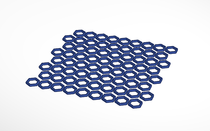 3D design hexagonal pattern - Tinkercad